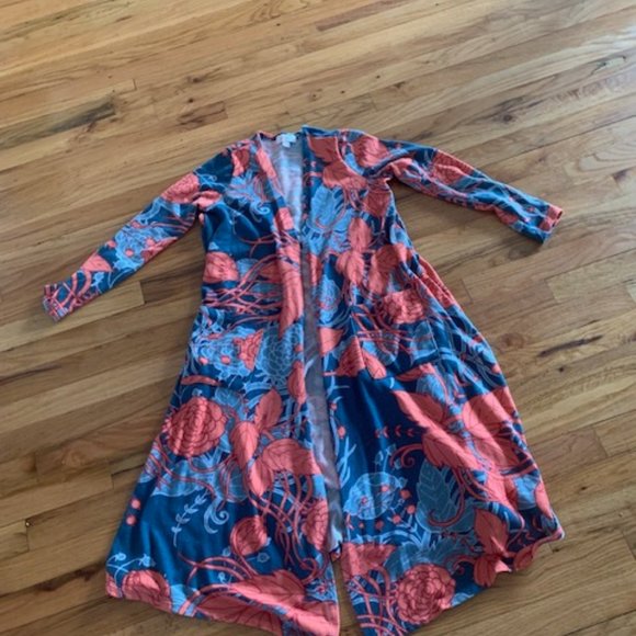 LuLaRoe | Jackets & Coats | Lularoe Floral Print Duster Size S | Poshmark